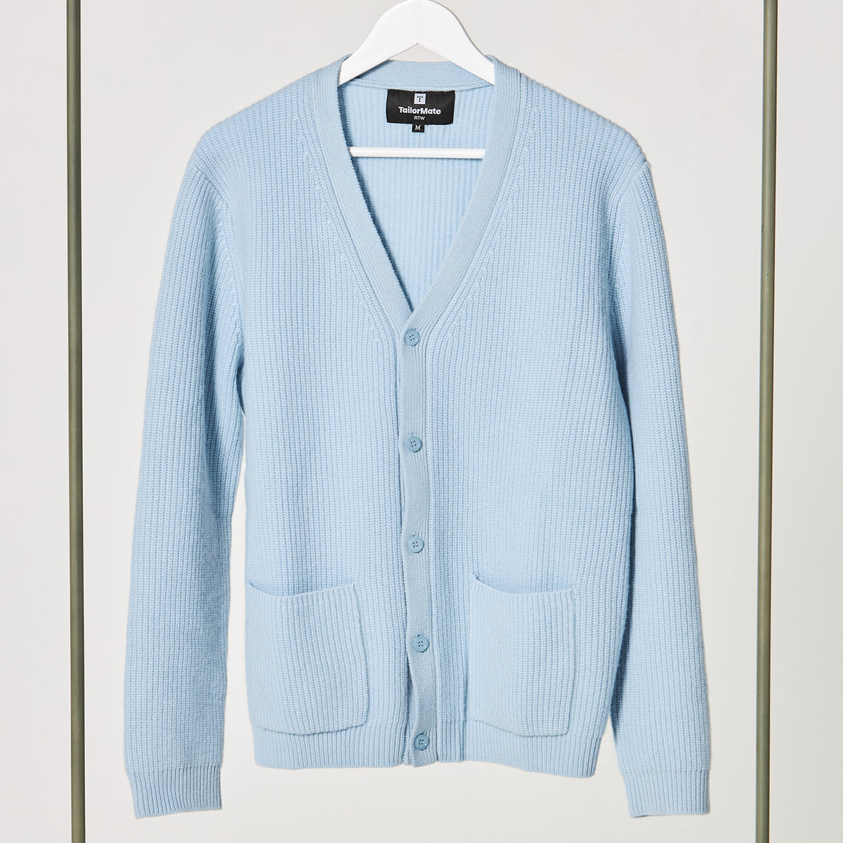 Cardigan: Skye Blue Wool – TAILORMATE